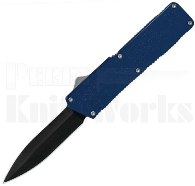 Lightning Blue Dagger OTF Automatic Knife l Black Blade