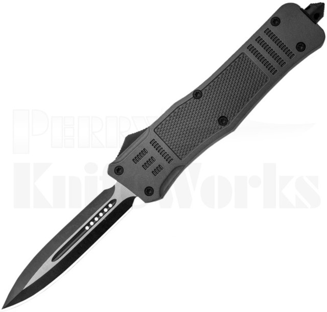 Delta Force OTF Automatic Knife Gray Dagger Blade l Perry Knifeworks