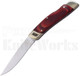 NoBox Single Blade Lockback Knife Red Wood l For Sale**