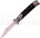 Milano 8" Leverlock Shell Puller Automatic Knife Black Marble