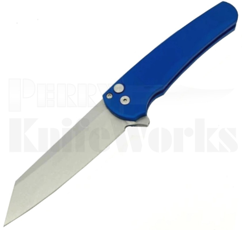 ProTech Malibu Reverse Tanto Button Lock Knife Blue 5201-BLUE