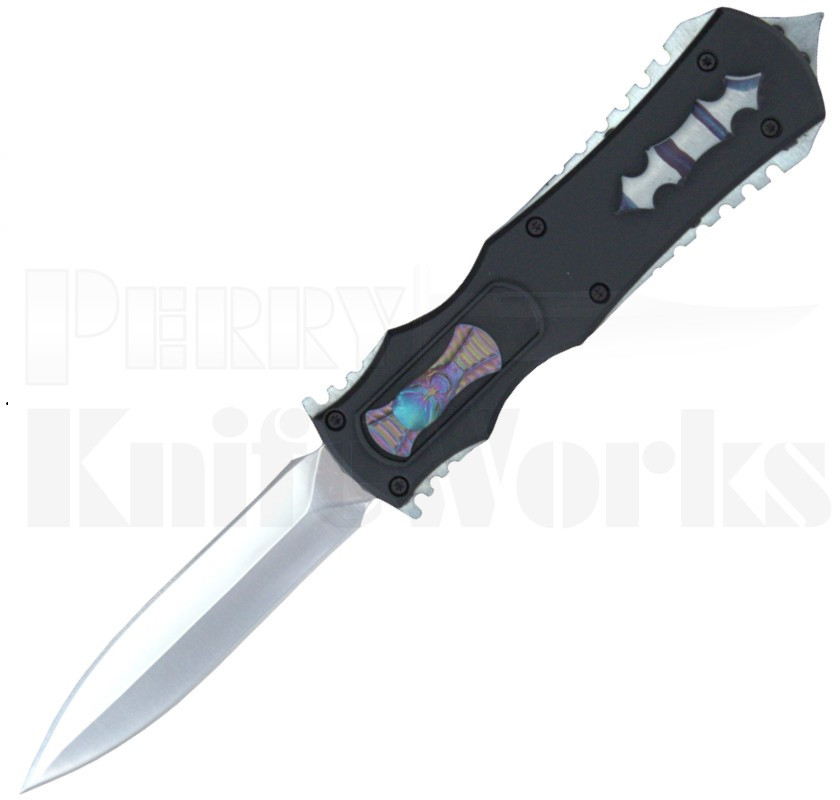 Delta Force OTF Dagger Automatic Knife Black l Polished Blade
