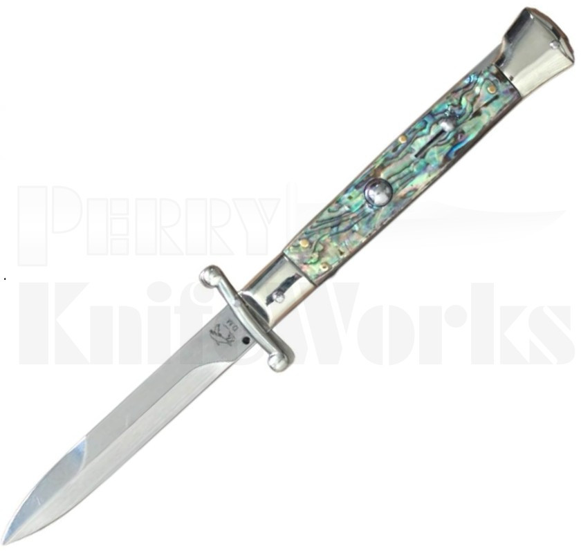 Alex Spadon 9" Abalone Swinguard Automatic Knife