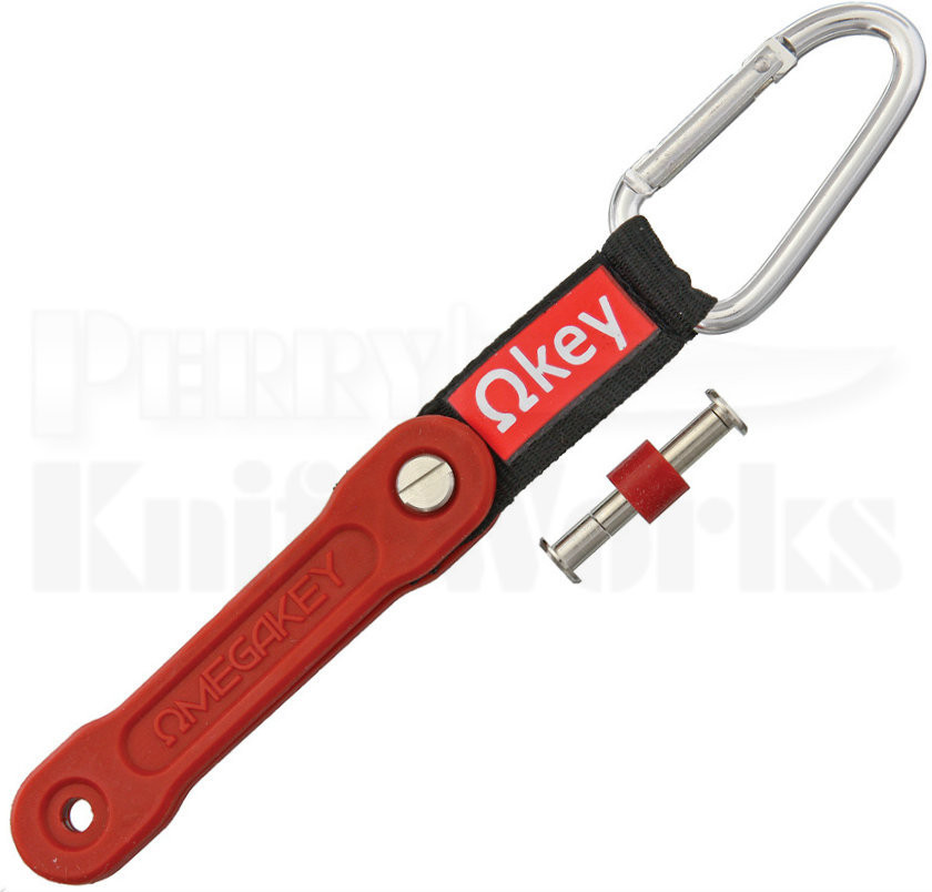 OMEGAKEY Swiss Army Style Key Holder (Red) - Perry Knifeworks