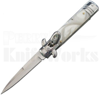 Milano 8" Lever Lock Automatic Knife Pearlex