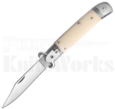 Milano 8" Leverlock Shell Puller Automatic Knife Ivory