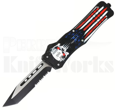 Delta Force OTF Automatic Knife Punisher ABS l 2-Tone Tanto Serrated