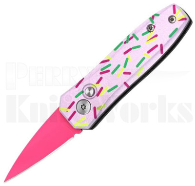 Delta Force Automatic Knife Pink Sprinkles l 1.9" Pink Blade