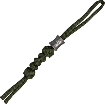 Grindworx Concave Bead with Lanyard OD Green - Perry Knifeworks