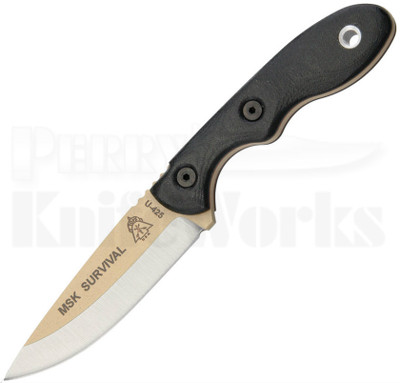 TOPS Knives Mini Scandi Fixed Blade Knife (Tan + Matte) l Perry Knife..
