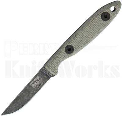 ESEE Camp-Lore Rowen CR2.5 Fixed Blade Knife Black Stonewash