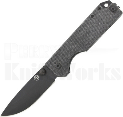StatGear Ausus Linerlock Knife Black Micarta 3.5" Black D2 l Perry Knife..