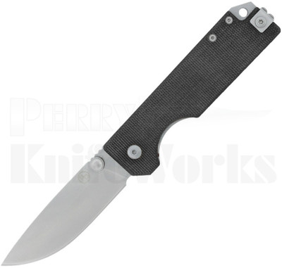 StatGear Ausus Linerlock Knife Black Micarta 3.5" Stonewash D2 l Perry