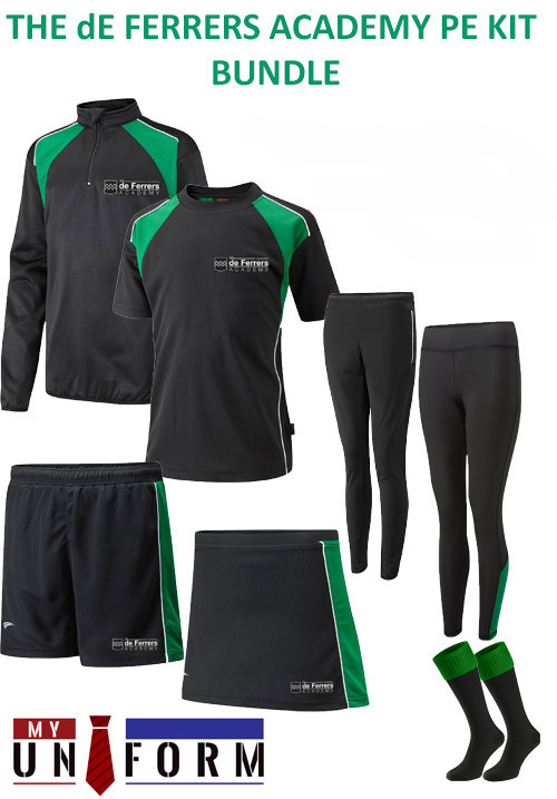 The de Ferrers Academy Boys PE Kit Bundle (Junior)