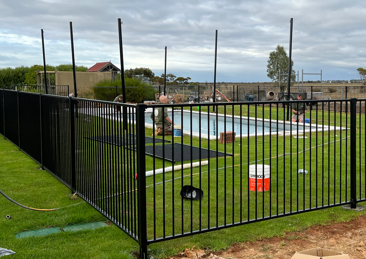 3m Long Pool Fence Panel 1.2m high In Black