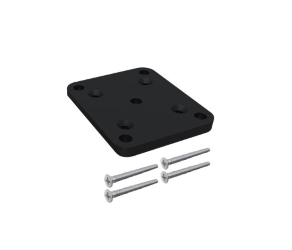 65x65mm Post Base Plate - Plus Screws. (Choose Colour)