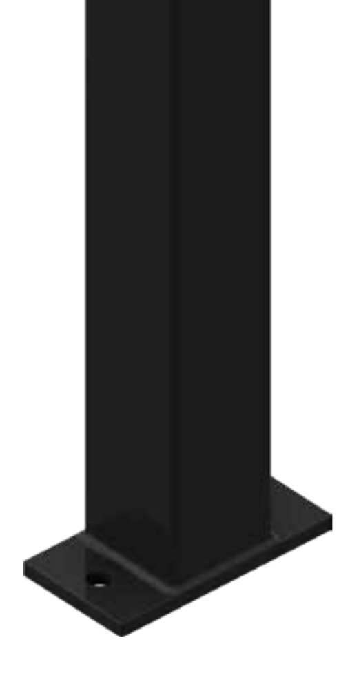 3m Long 65 x 65mm Black Steel Post for Fencing | Outback Fencing
