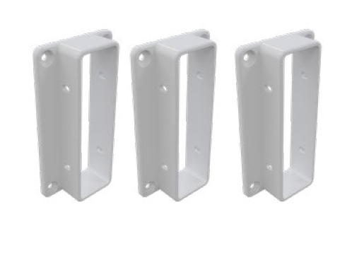 PVC 3 RAIL FENCING 2 Way Post (Inline Post) - 2050mm long 127 x 127mm ...