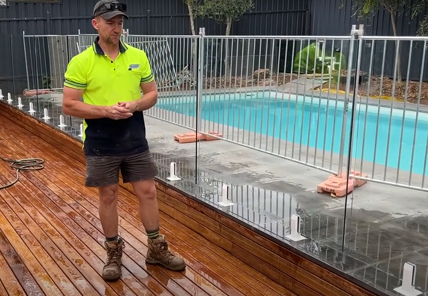 How to Install a Frameless Glass Pool Fence Using Core Drill Spigots ...