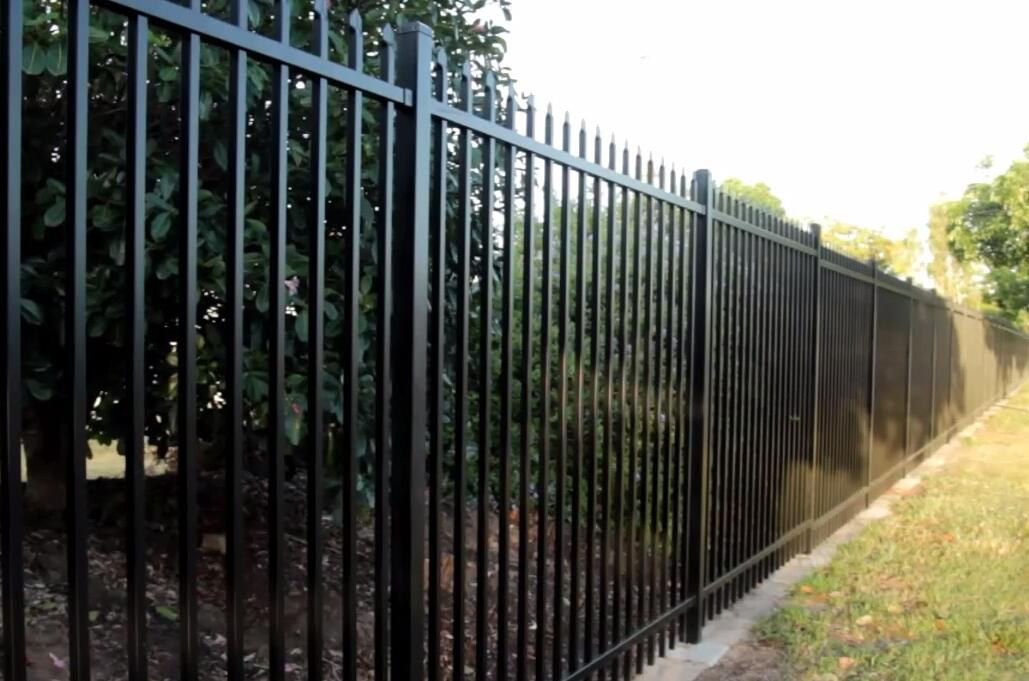 Black Security Fence Panel - Crimped Spear Top 1.8m high x 2.4m Long ...