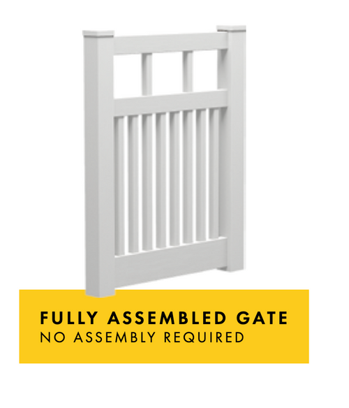 PVC Semi Privacy Gate - 1000mm wide x 1250mm high - Fully assembled PVC Semi Privacy Gate - 1000mm wide x 1250mm high - Fully assembled