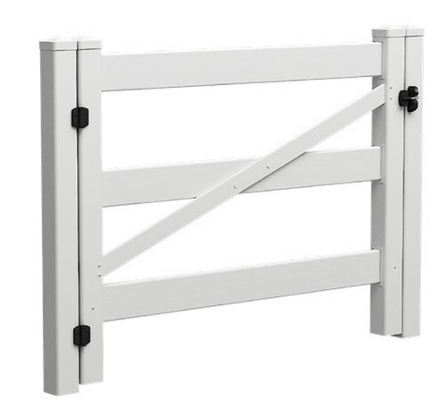 PVC 3 Rail Gate 1800mm Flat Pack Adjustable Width