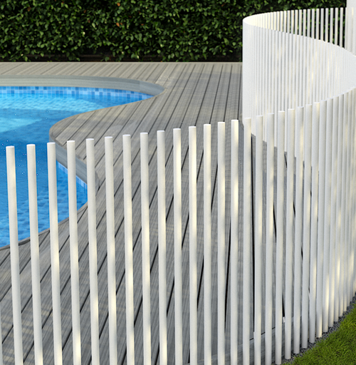 PIK - Designer PIK Pool Fencing - CURVE Panel - 1000Wx1280H - Choose Colour