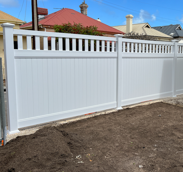 PVC - Full Privacy Fencing Slat Top Panel Kit 2388mm wide x 1800mm high ...