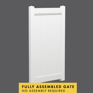 PVC Full Privacy Gate - 1000mm wide x 1850mm high - Fully assembled