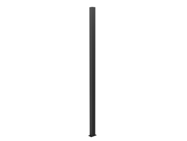 Black Steel Post 65x65 2.4m For Security Fencing
