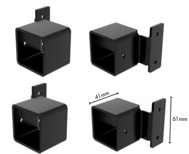 Black Panel Brackets for Security Fencing 4x pack