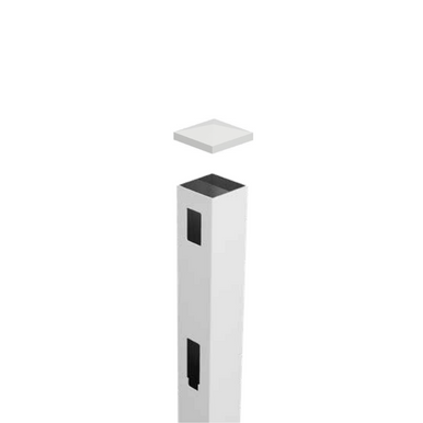 1 Way PVC Gate Post (Includes sturdy aluminium insert) - Slat Top Full ...