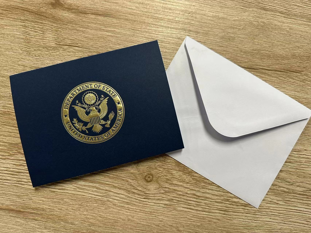 Navy Note Cards w/ DOS Gold or Silver embossed logo - pack of 5 with ...