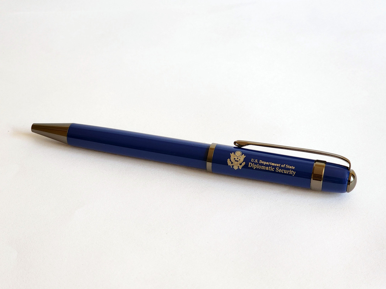 Stylish Navy Blue Diplomatic Security Logo Engraved with Pouch - BKK ...