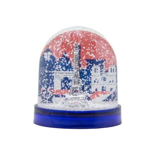 Les Parisettes Paris Bleu Blanc Rouge Snow Globe | Simply Gourmand