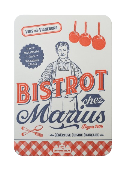 Bistro Marius Card | Simply Gourmand