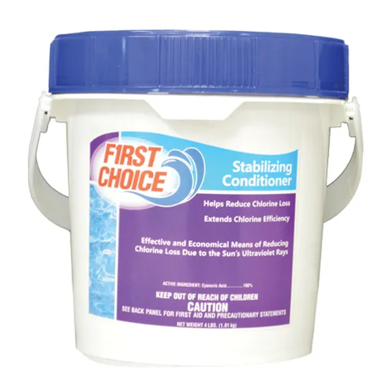 First Choice Chlorine Stabilizing Conditioner, 4 lb Pail, 8/Case