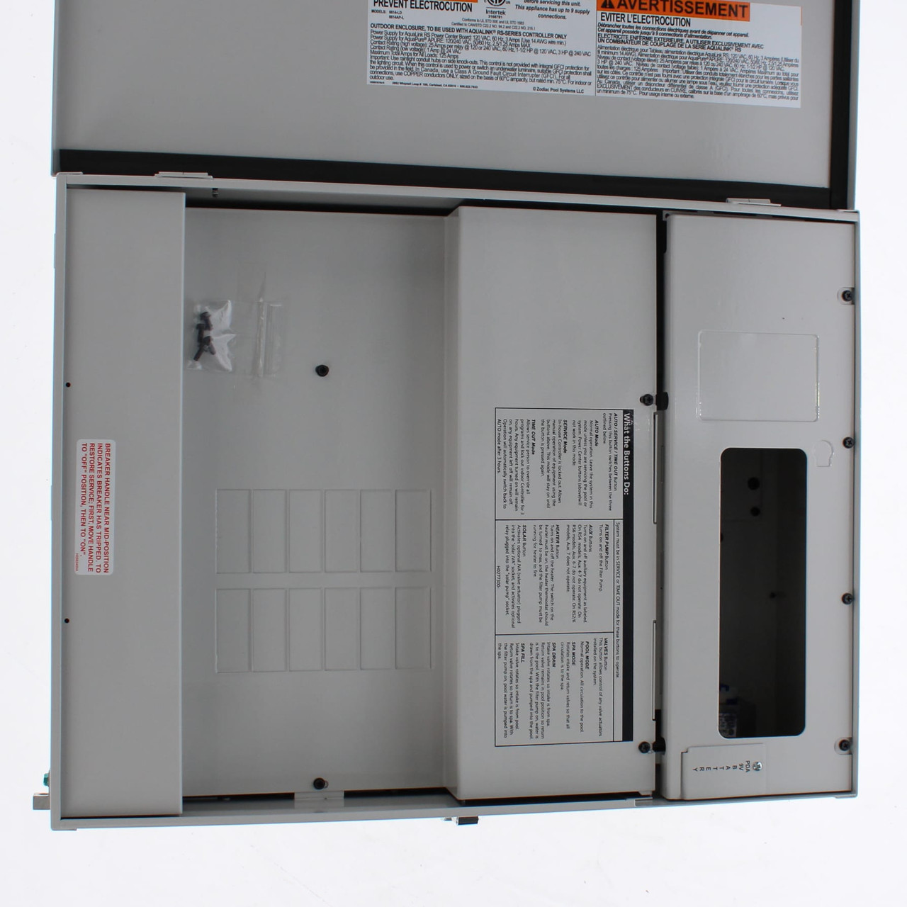 Jandy AquaLink RS Power Center Sub Panel 6614-LD - Pool Supply Express
