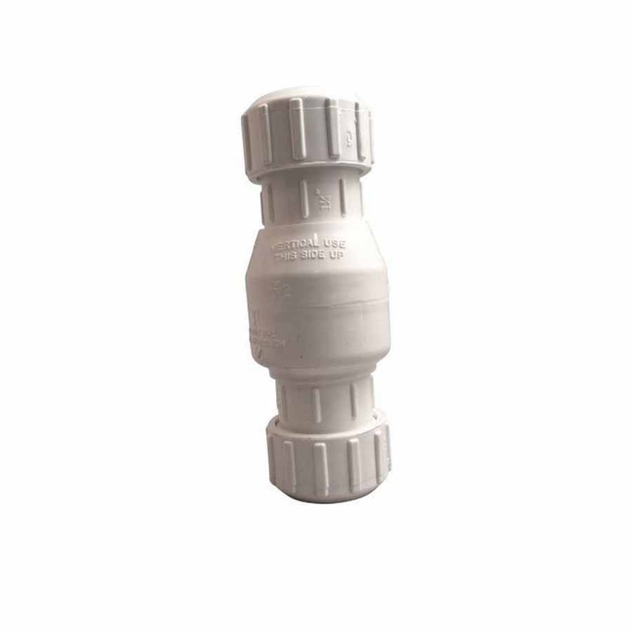 Swing Check Valve, 3"Slip White PVC 125 psi 1500 Series with Flow ...