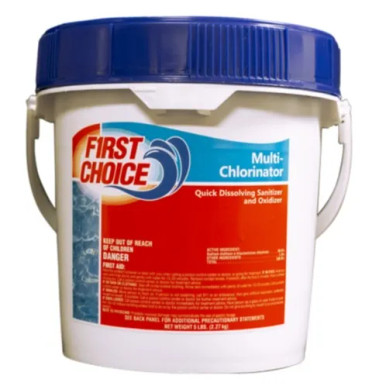 First Choice Multi-Chlorinator Dichlor Granular, 5 lb Pail, 8/Case