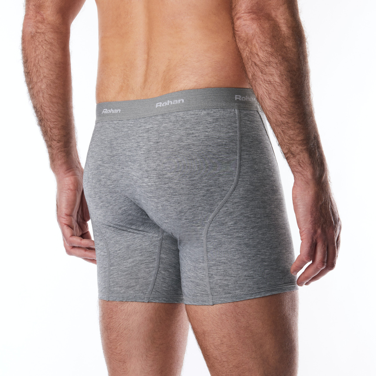 Men's Aether Boxers with Fly Opening | Mid Grey Marl | Rohan