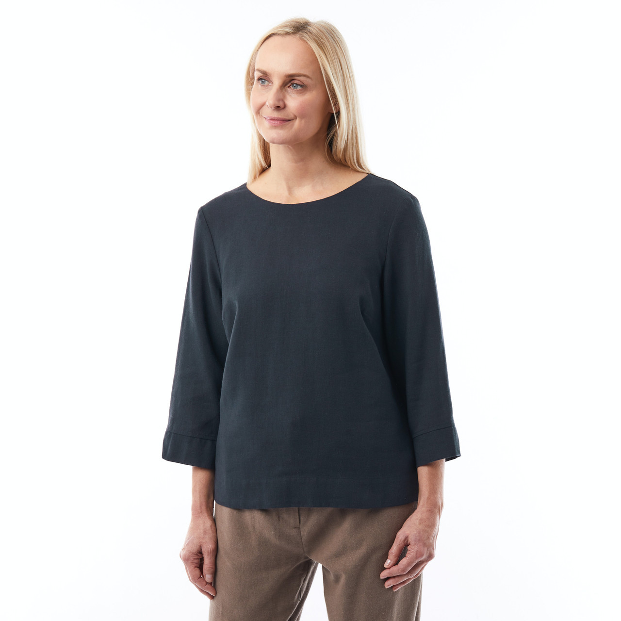 Women's Brisa Linen Sleeve Top | True Navy | Rohan