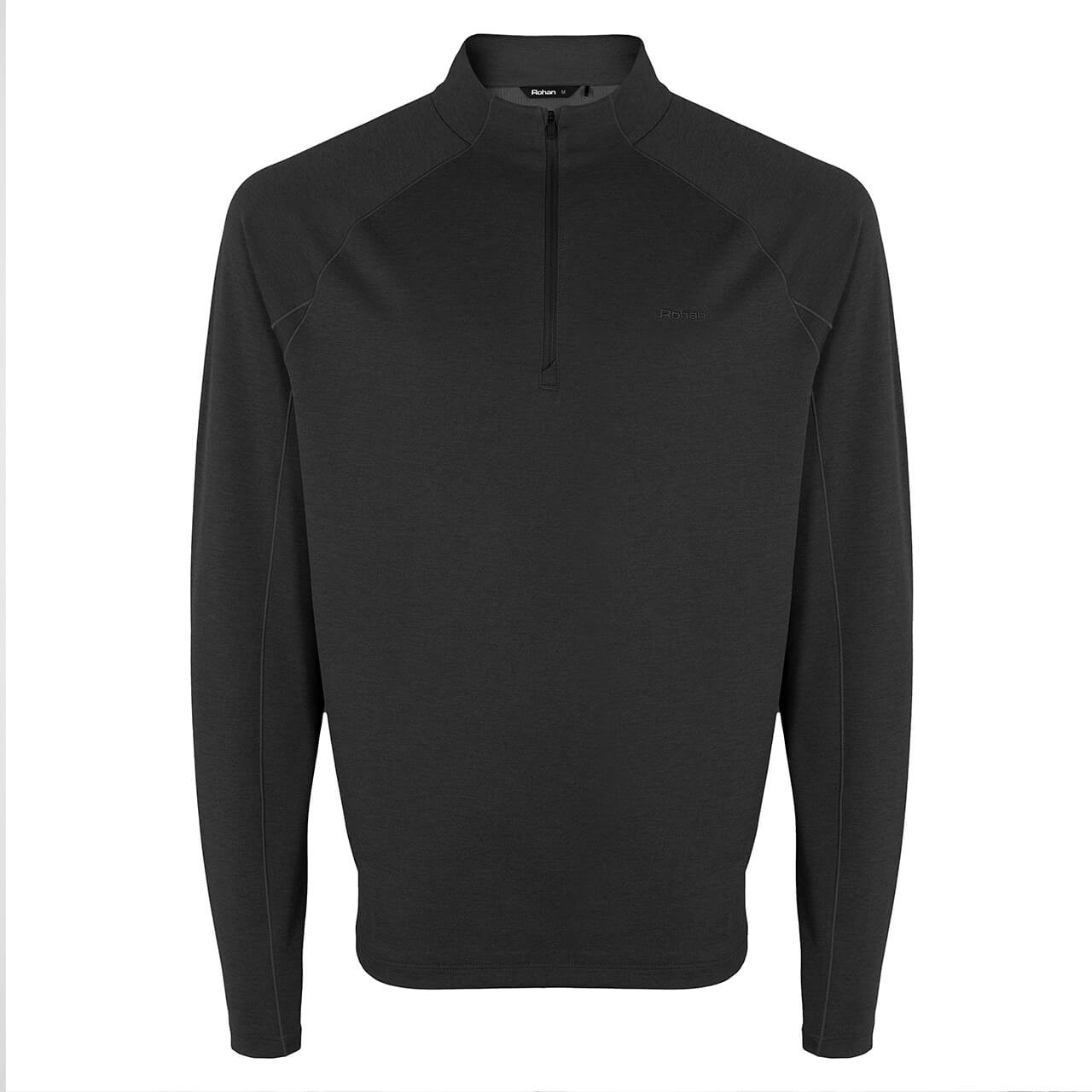 Men's Dale Long Sleeve Zip Neck | Black Marl | Rohan