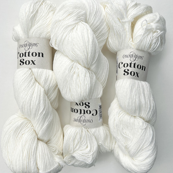 CY Cotton Sox 08 White - Simply Socks Yarn Company