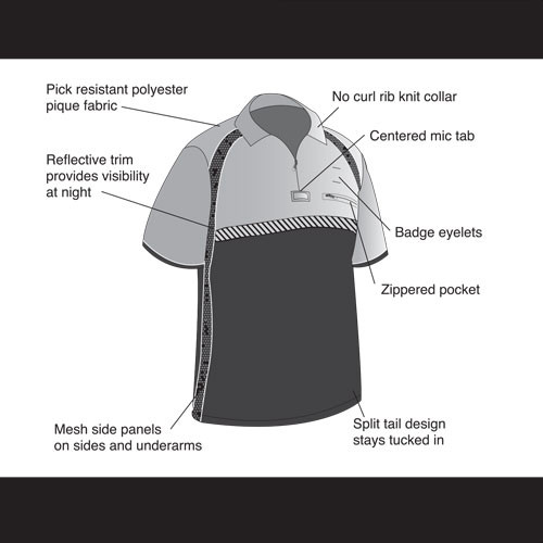 BLAUER SHIRT POLO COLORBLOCK PERFORMANCE SS - Howard Uniform Company