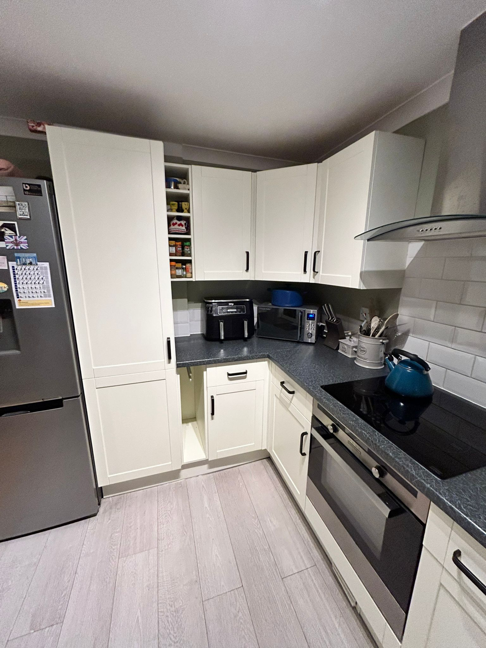 Spray Paint Kitchen Cupboard Units Cabinets Doors Panels Plinth Cornice ...