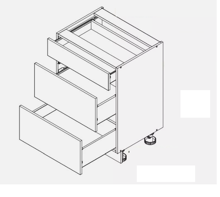 Flat Pack White Kitchen Cupboard Carcass Units 735mm (73.5cm) high ...