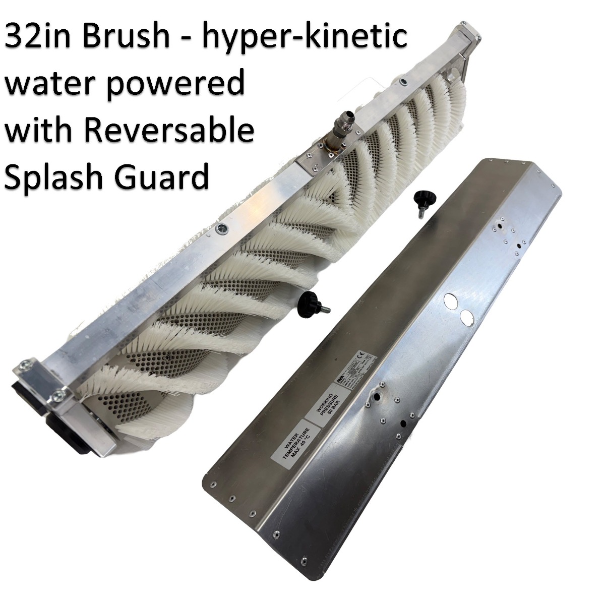 Rotary Solar Brush 32in Water Powered with 27ft ProTool Solar Pole - J ...