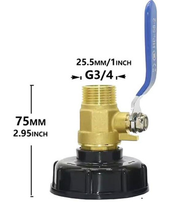 IBD Tank Adaptor 3/4in with Valve | Reliable Fluid Transfer Solution by ...
