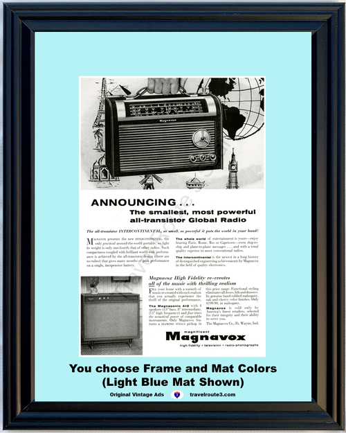 1957 57 Magnavox Radio All Transistor Global Intercontinental ...